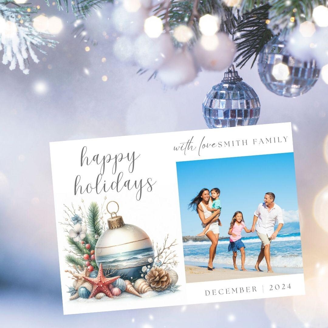 Editable Family Christmas Photo Card Template - Instant Digital ...