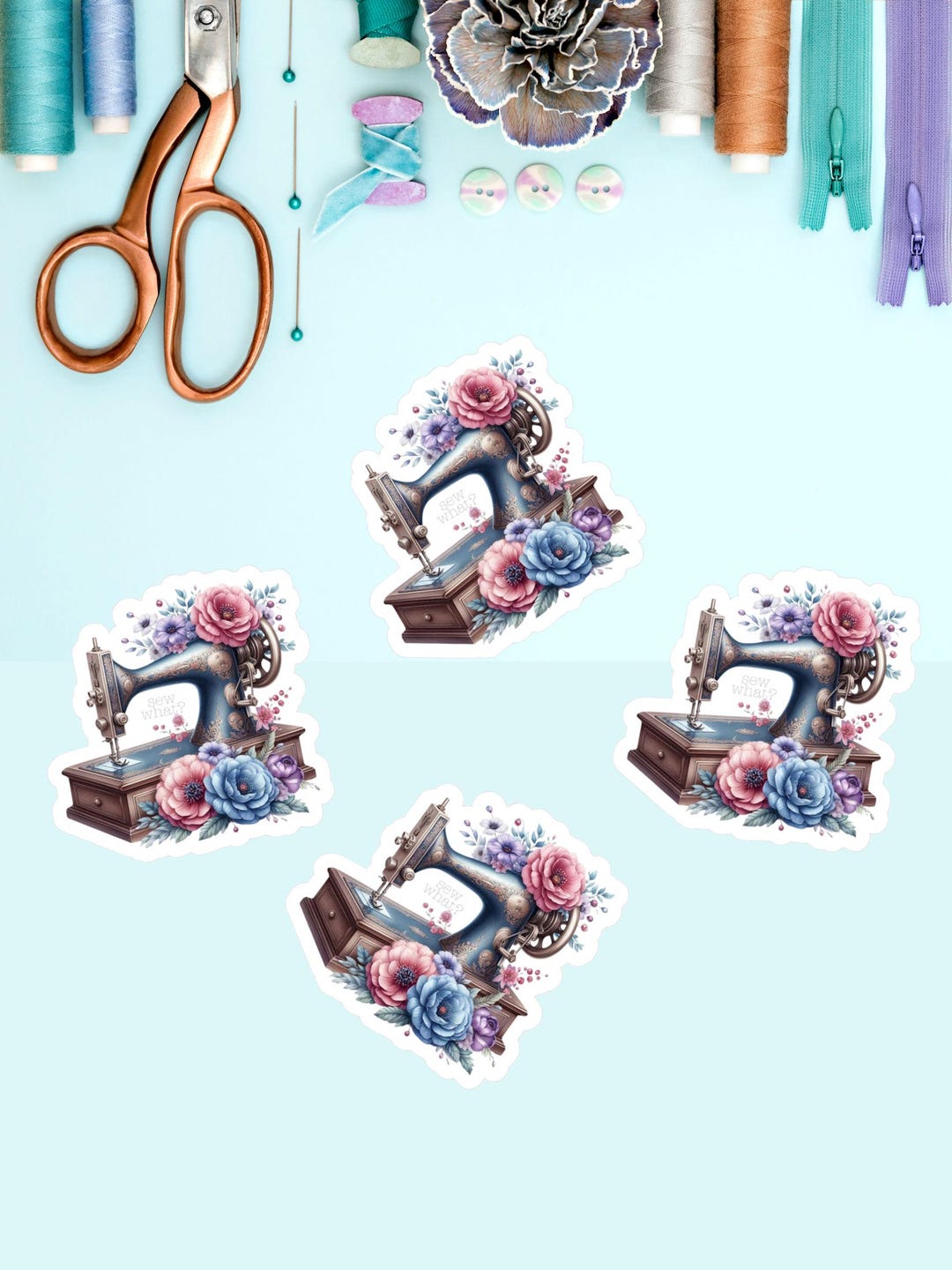 Sewing Sticker Sew What Sticker Vinyl Stickers, Bohemian Sewing Decals ...