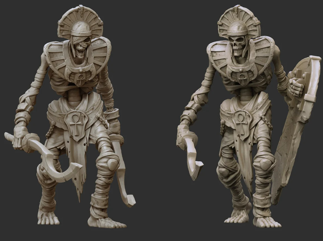 Undead Giant Skeleton Monstrous Creature Pharaoh's Legacy - Etsy