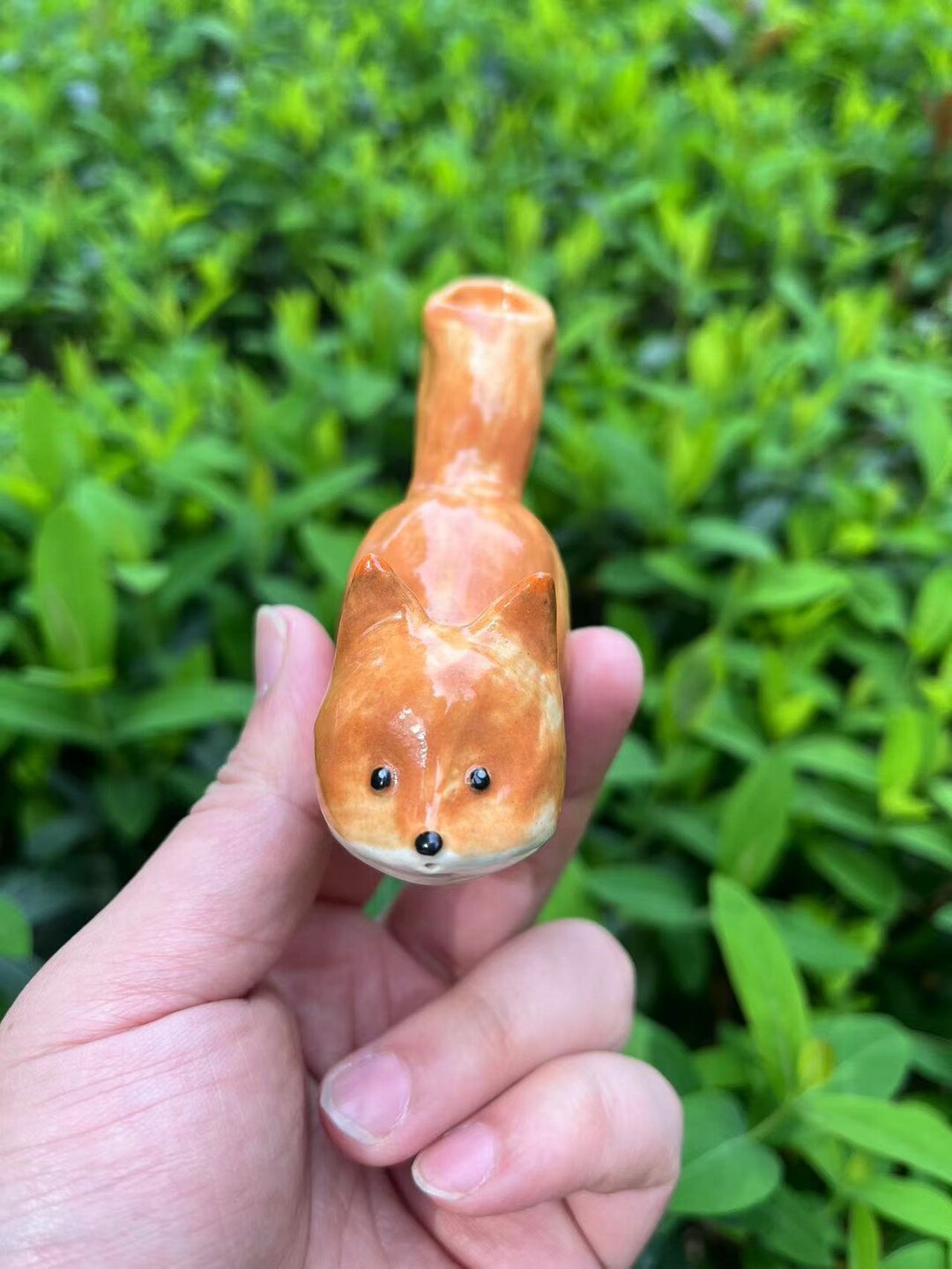 Cute Fox Smoking Pipe Art Ladies Pipe Animal Fox Unique Beautiful Pipe ...