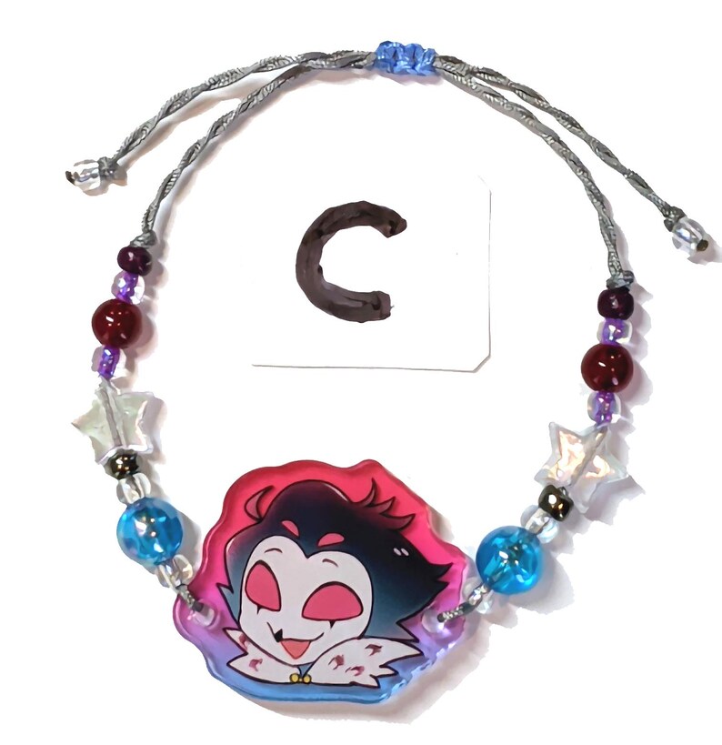 Stolas Goetia Handmade Bracelets - Helluva Boss Character Bracelet - Etsy