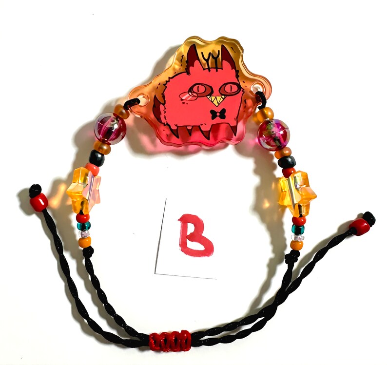 Cursed Cat Alastor Handmade Bracelets Hazbin Hotel Character Bracelet ...