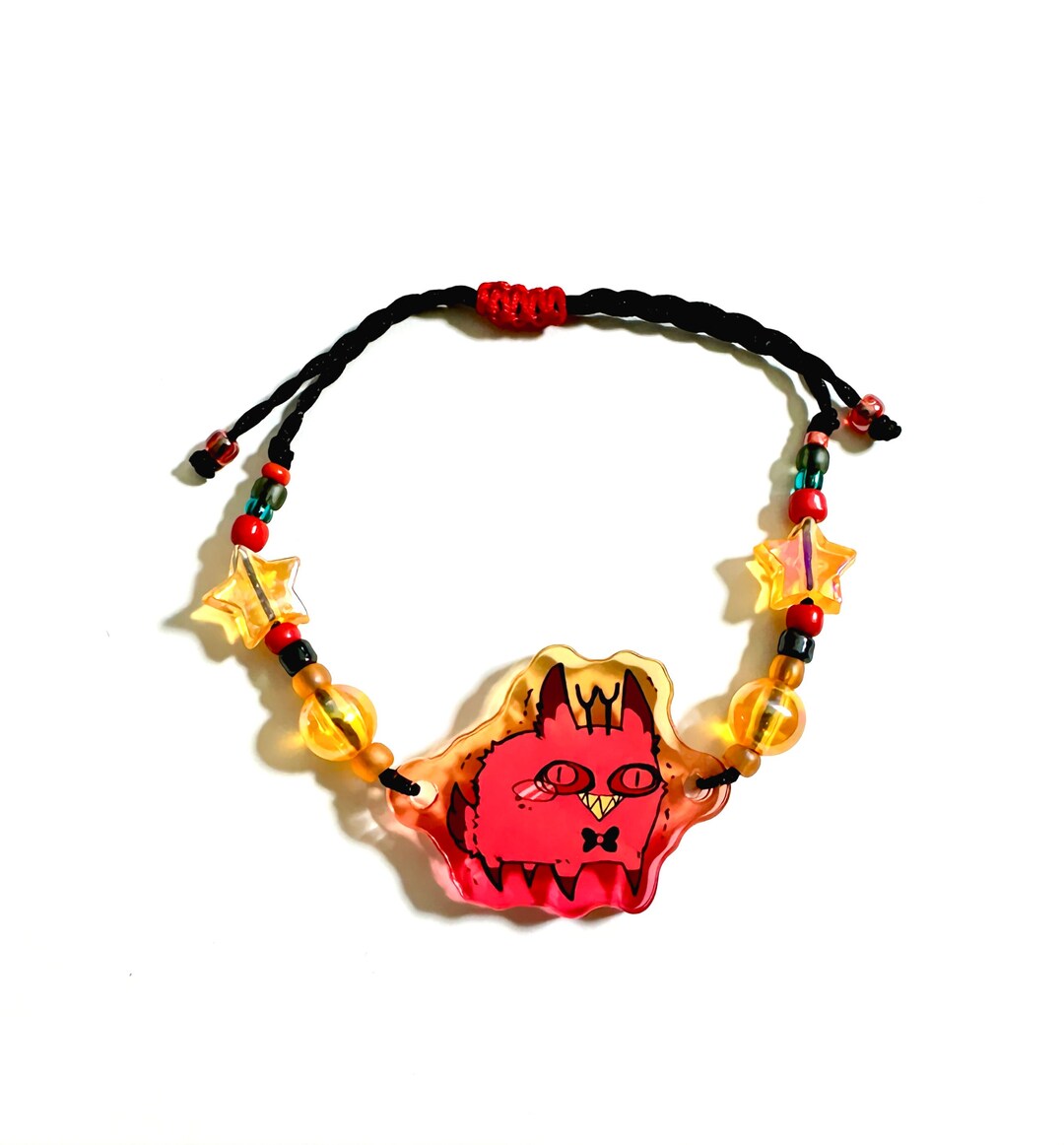 Cursed Cat Alastor Handmade Bracelets - Hazbin Hotel Character Bracelet ...