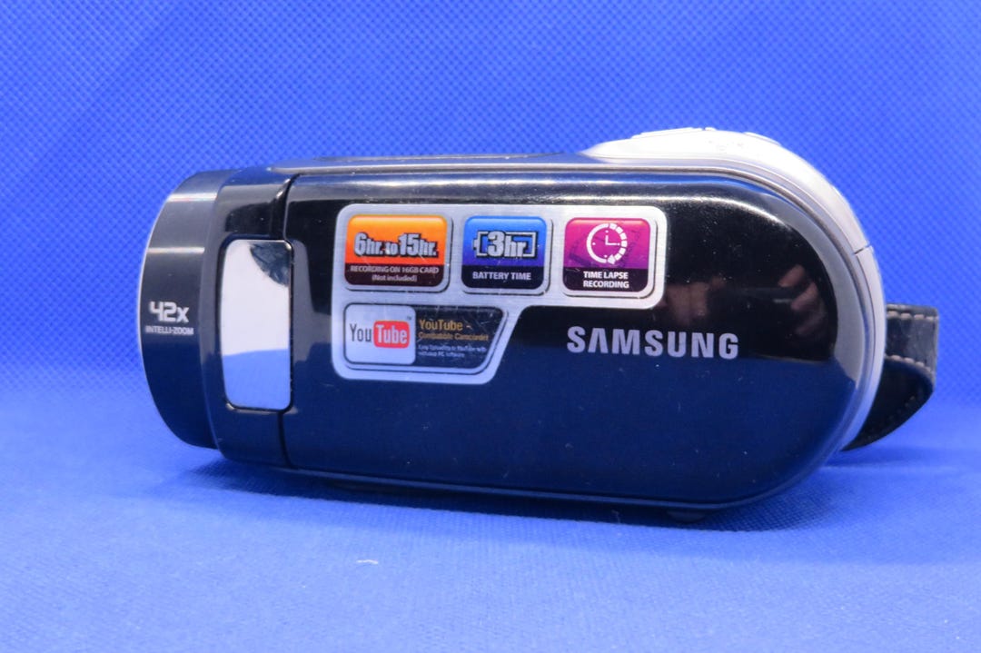 Vintage Samsung Flashcamcorder SMX-F30BP Zoom Digital Top Video Camera ...