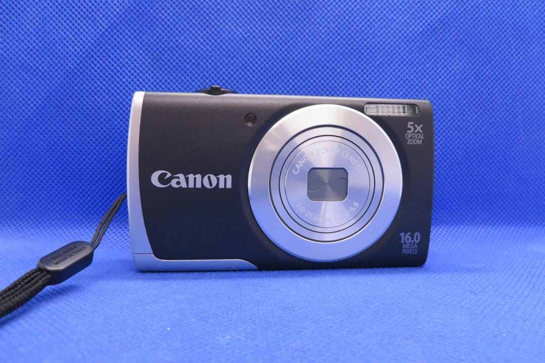 Vintage Canon Powershot A2500 16.0MP Digital Black Color Top Camera ...