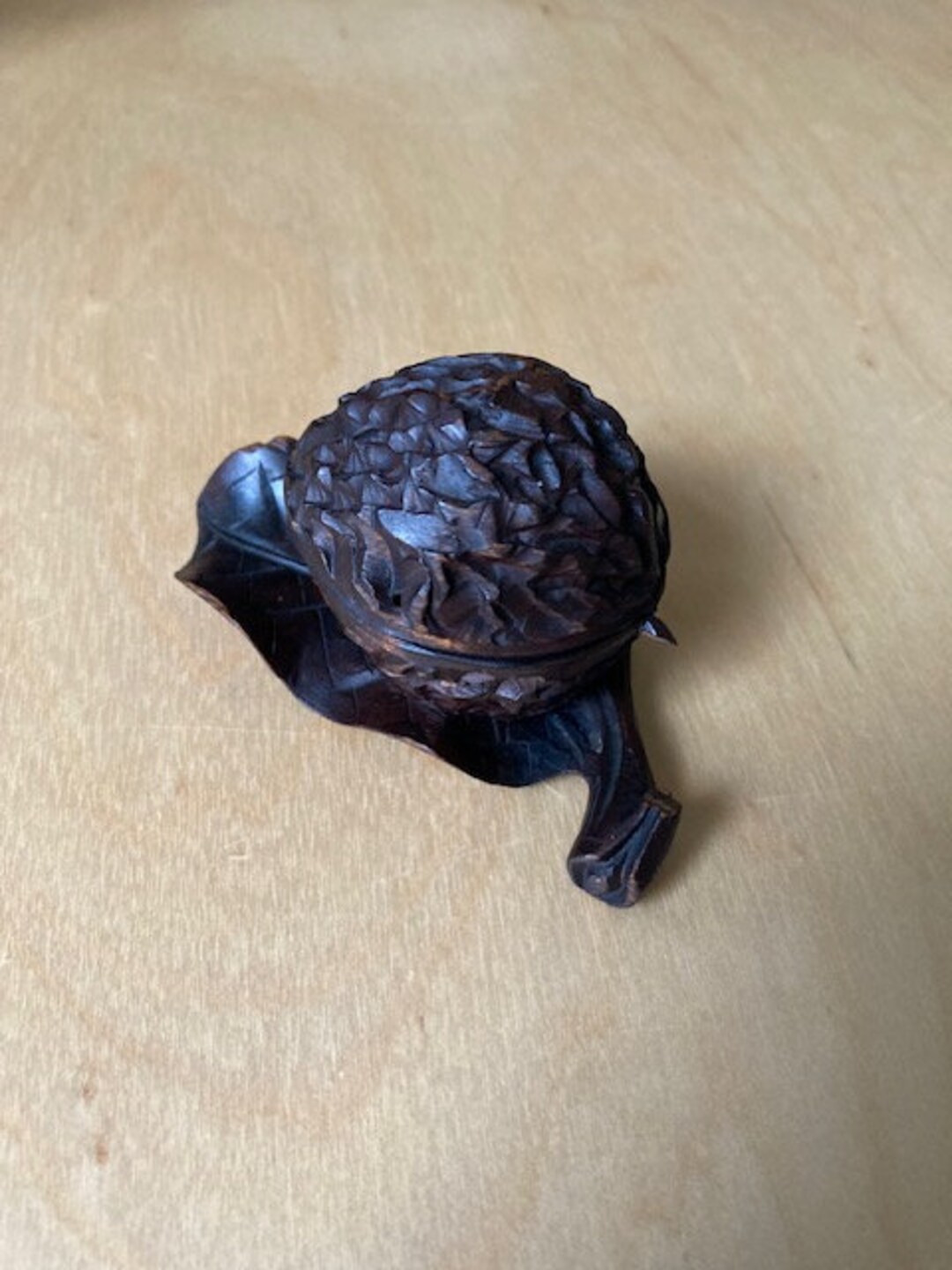 Small Carved Wooden Inkwell in the Shape of a Walnut - Etsy