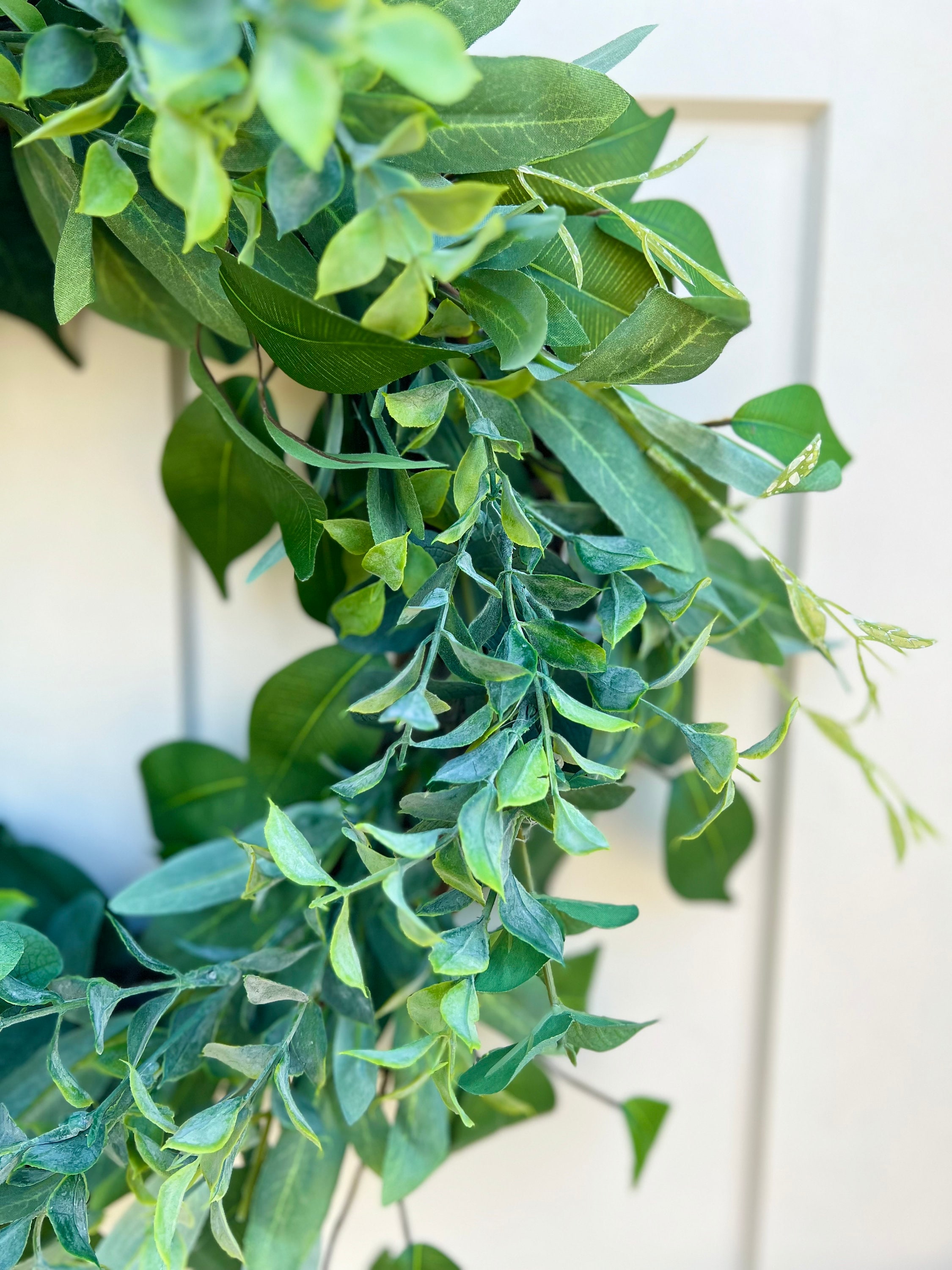 Year Round Greenery Wreath for Front Door Greenery Wreath for Entryway ...
