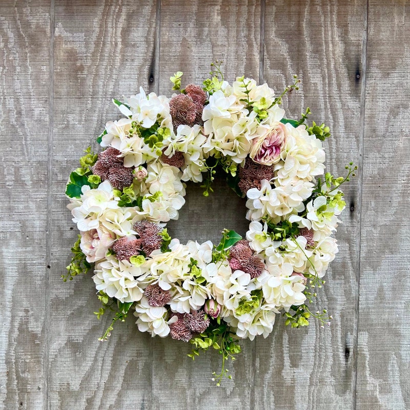 Hydrangea Wreath - Etsy