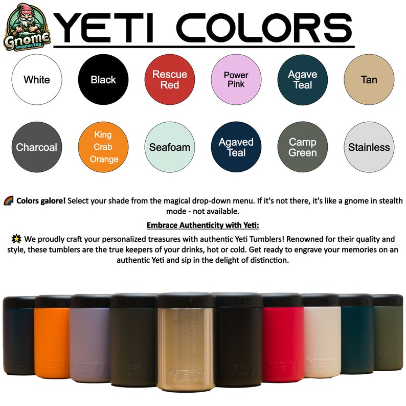 Personalized Engraved YETI® Closter or Polar Camel Can Cooler Wedding ...