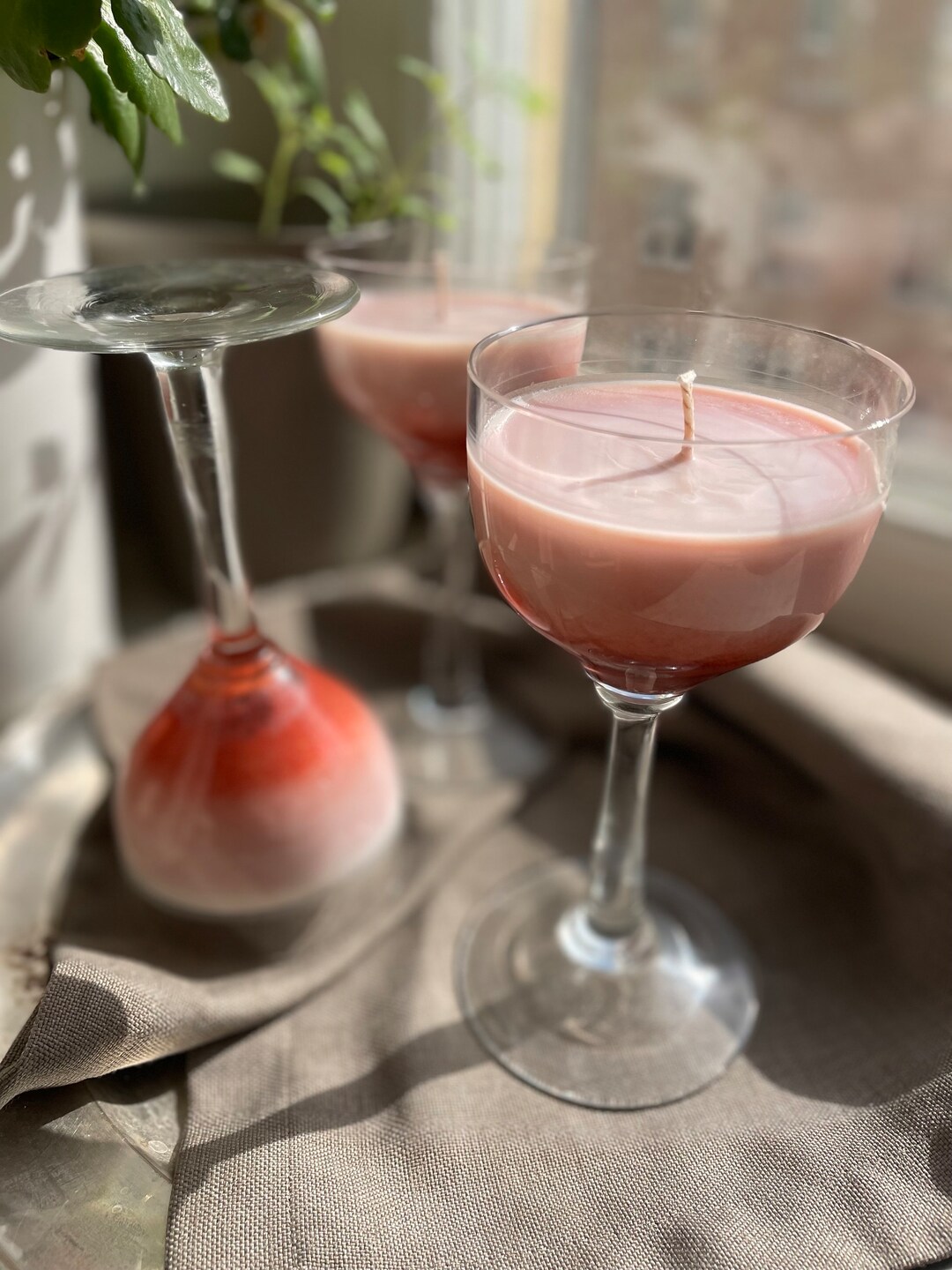 Kir Royale Cocktail Candle. Sustainable Vintage Container Candle ...