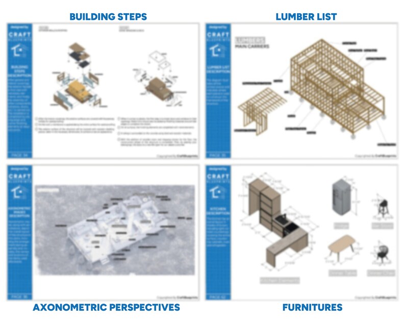 Modern Cabin House Plans, 19x27 Log Cabin Floor Plan, Tiny House DIY ...