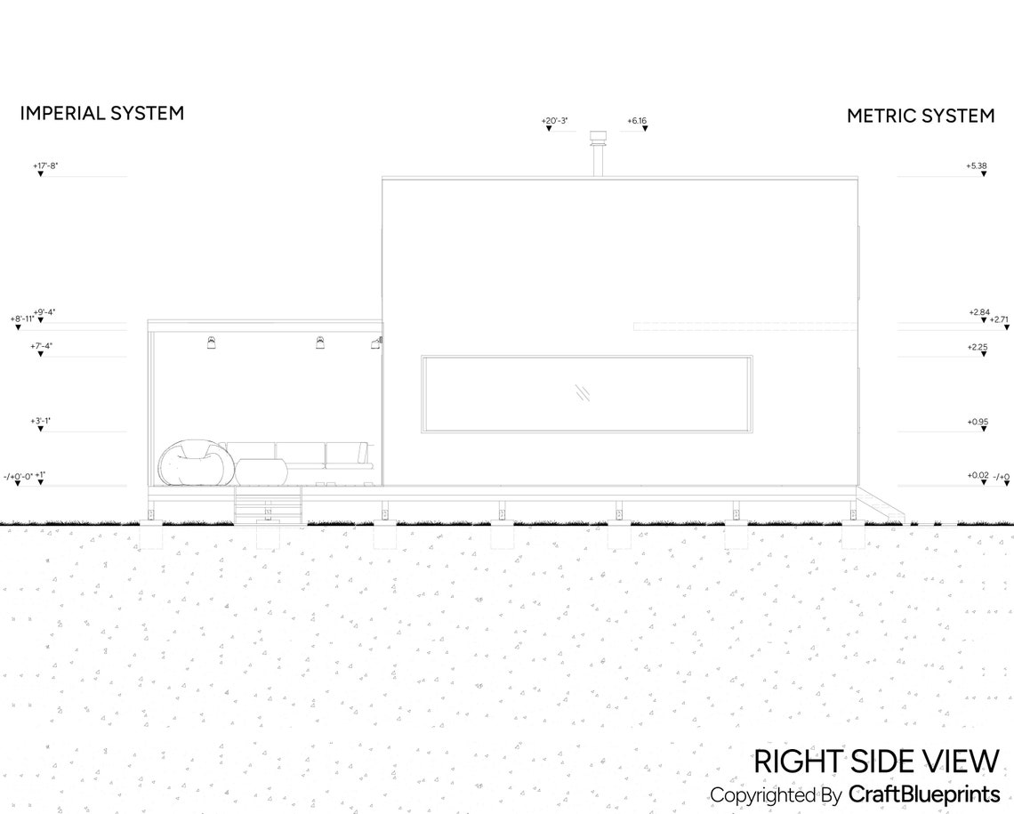 Modern Cabin House Plans, 19x27 Log Cabin Floor Plan, Tiny House DIY ...