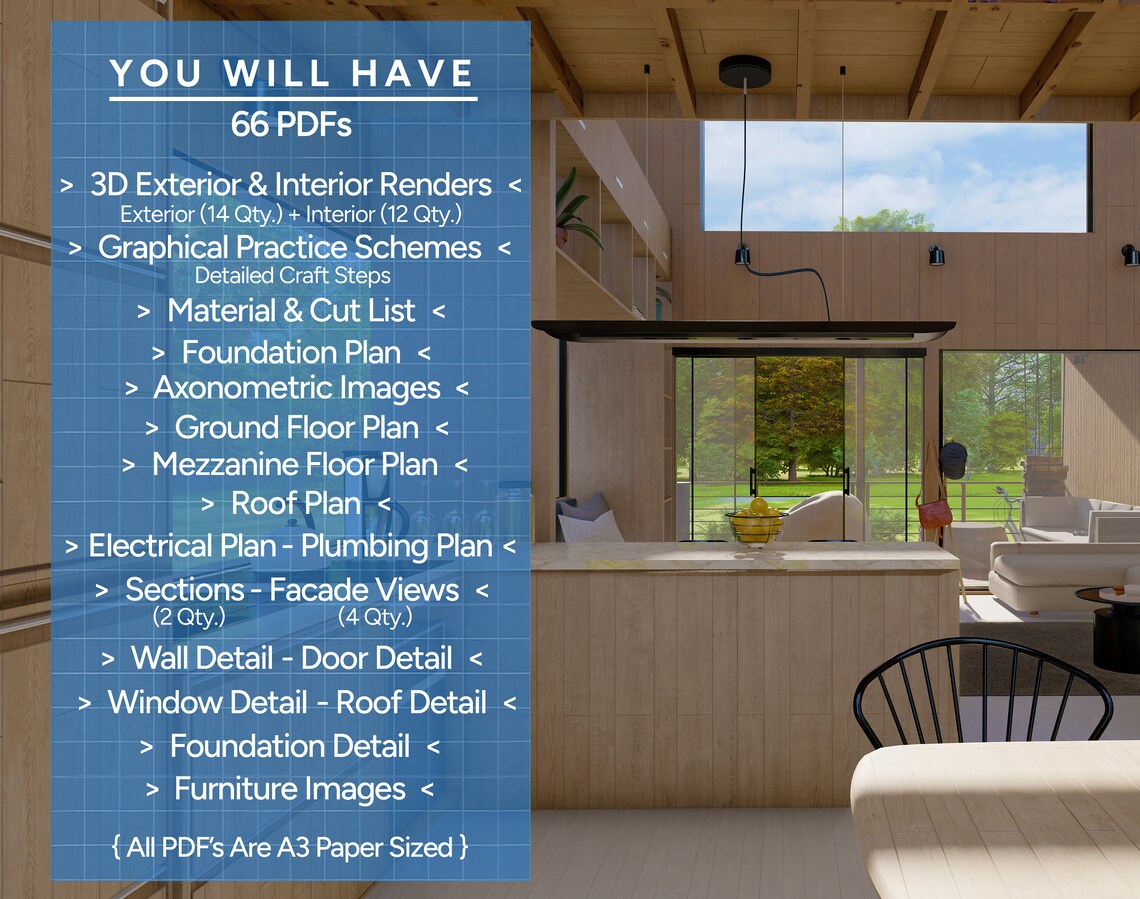 Modern Cabin House Plans, 19x27 Log Cabin Floor Plan, Tiny House DIY ...