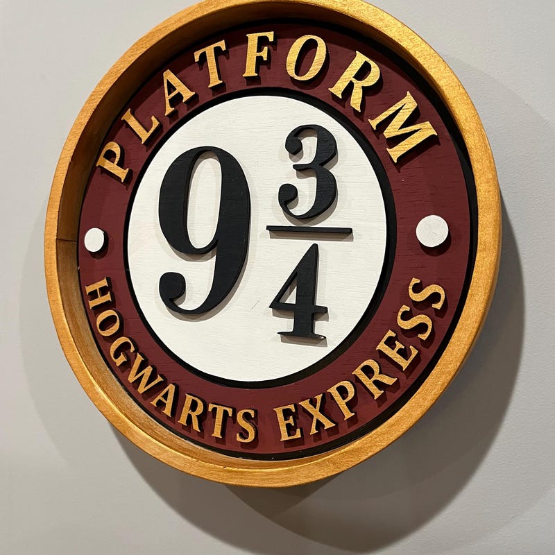 Platform 9 3 4 Sign - Etsy