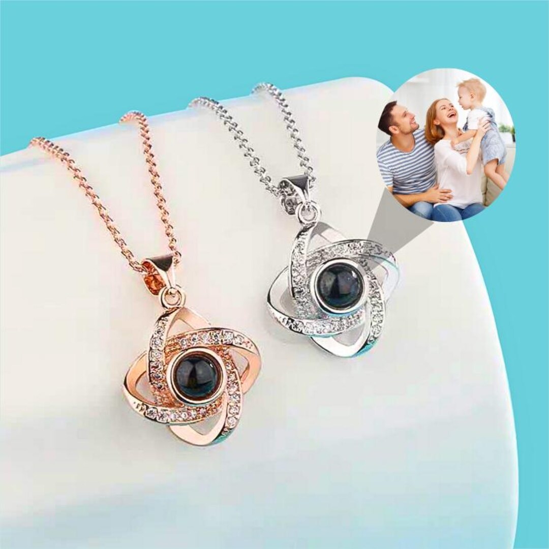 Heart Projection Necklace, Photo Projection Jewellery for Women ...