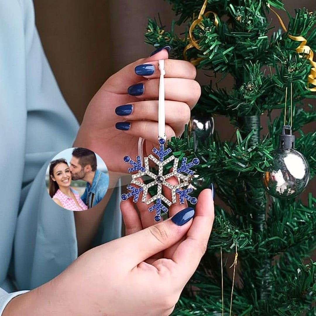 Custom Snowflake Photo Projection Ornament - Etsy
