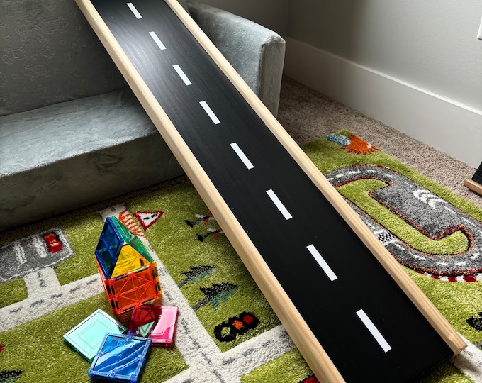 Superspeedway Wood Race Car Ramp wide Montessori Toy Ramp Wood Toys ...