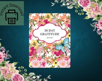 Digital Download and Printable 30 Day Gratitude Journal - Etsy