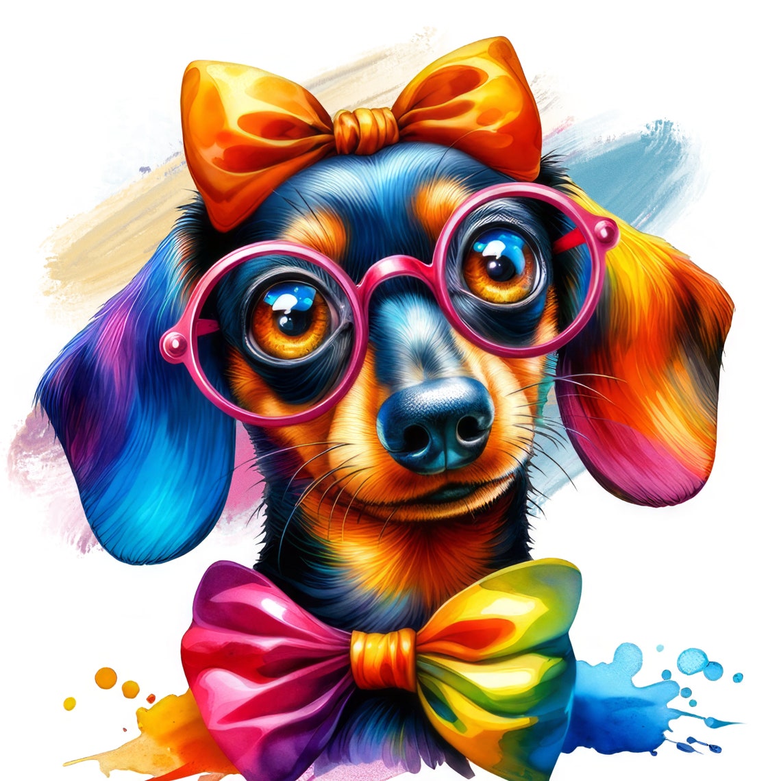 Funny Dachshund Clipart | Humorous Funny Dachshund Clipart Bundle | 10 ...