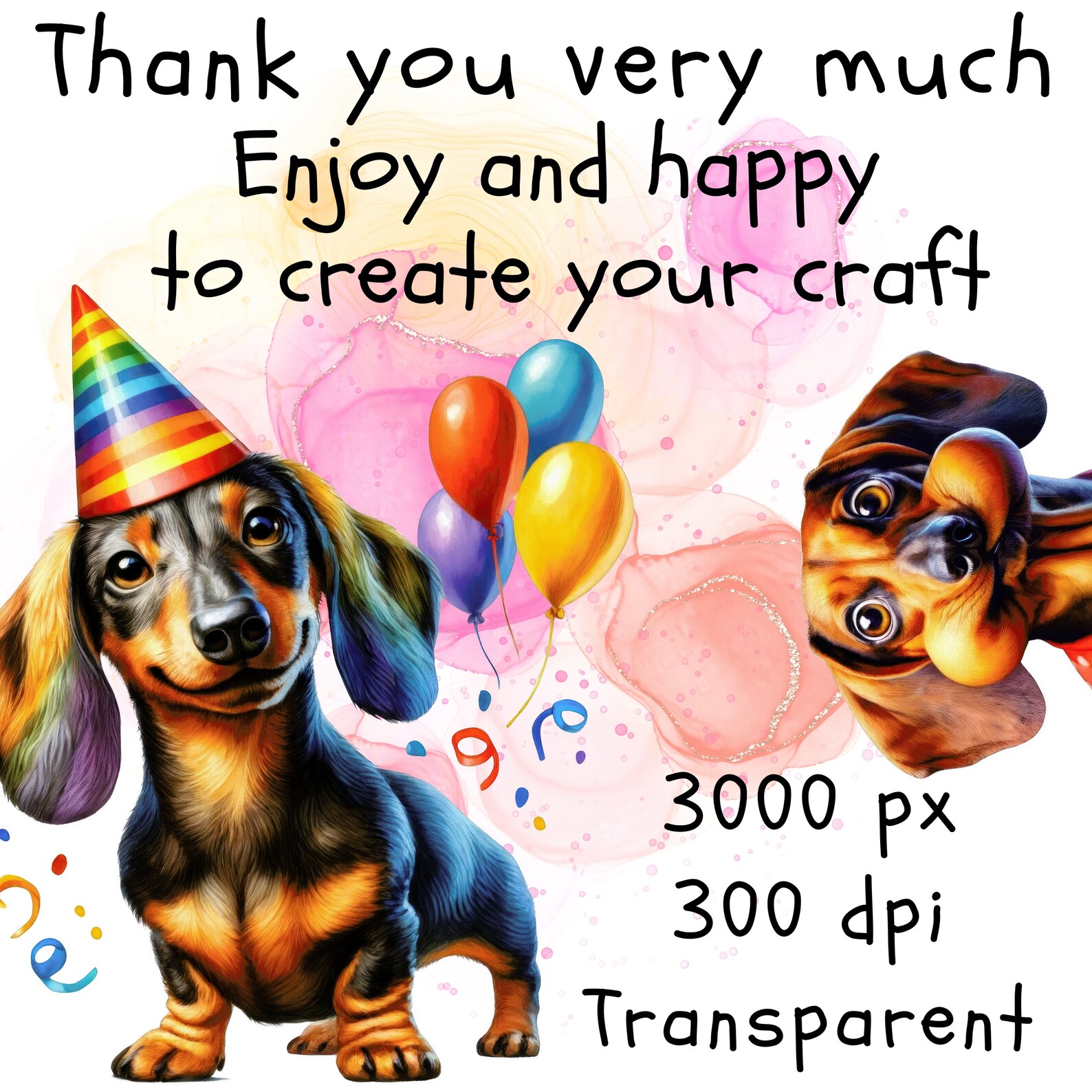 Funny Dachshund Clipart | Humorous Funny Dachshund Clipart Bundle | 10 ...