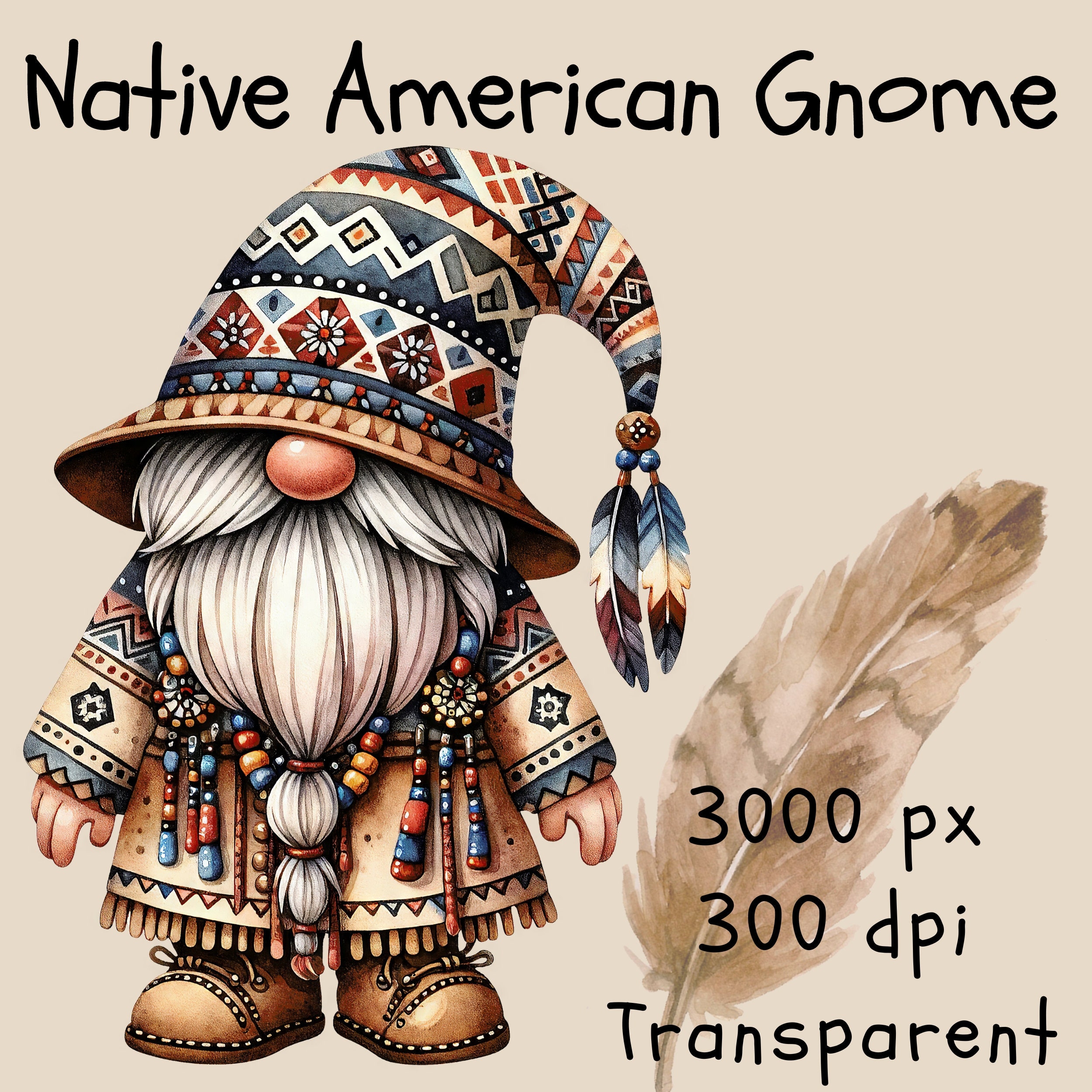 Native Indian Gnome Clipart, American Indian Gnome , Tribal Gnome Png ...