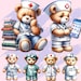 30 PNG Watercolor Nurse Clipart,teddy Bear Cute Nurse,teddy Bear Nurse,nurse Life,animal Cute ...