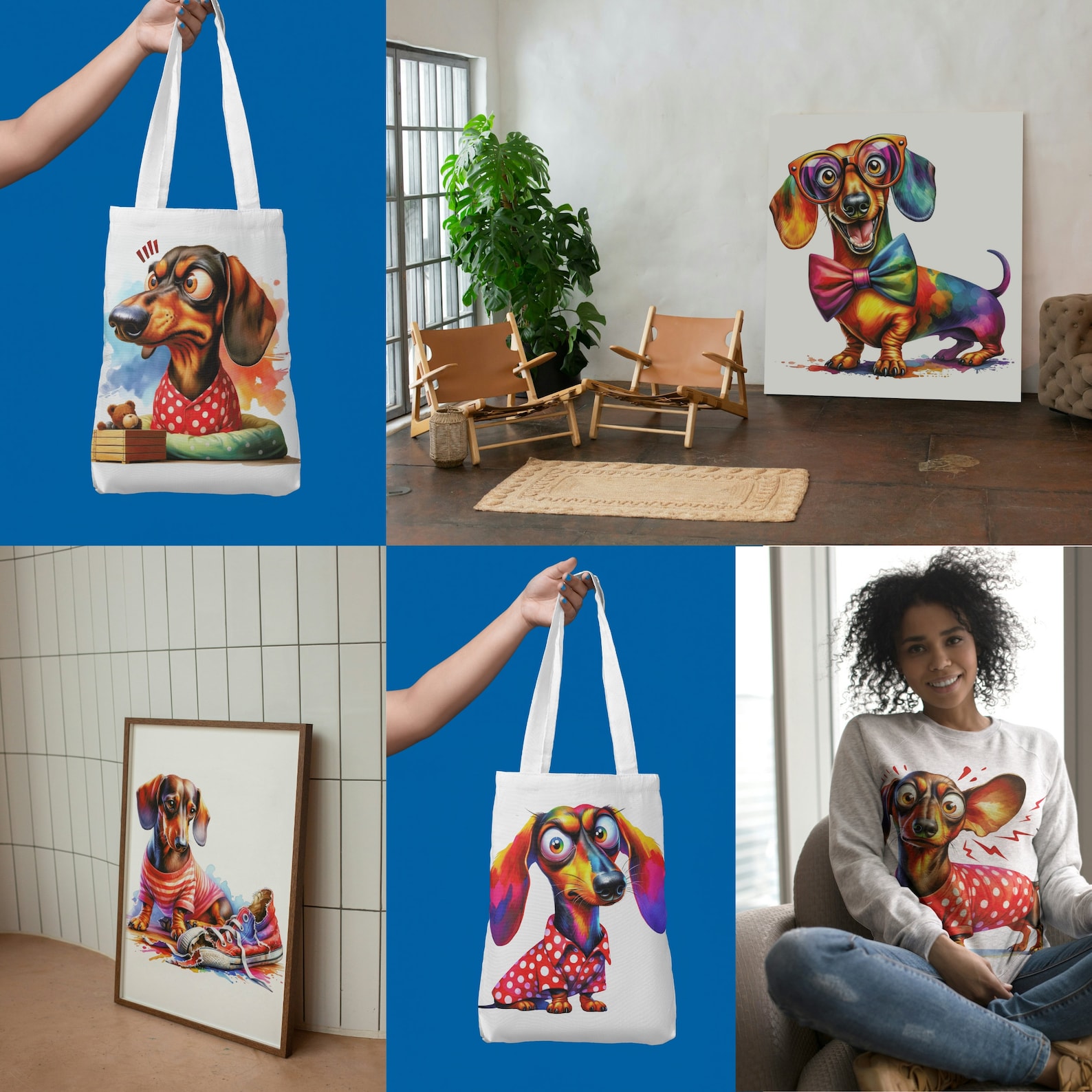 Funny Dachshund Clipart | Humorous Funny Dachshund Clipart Bundle | 10 ...