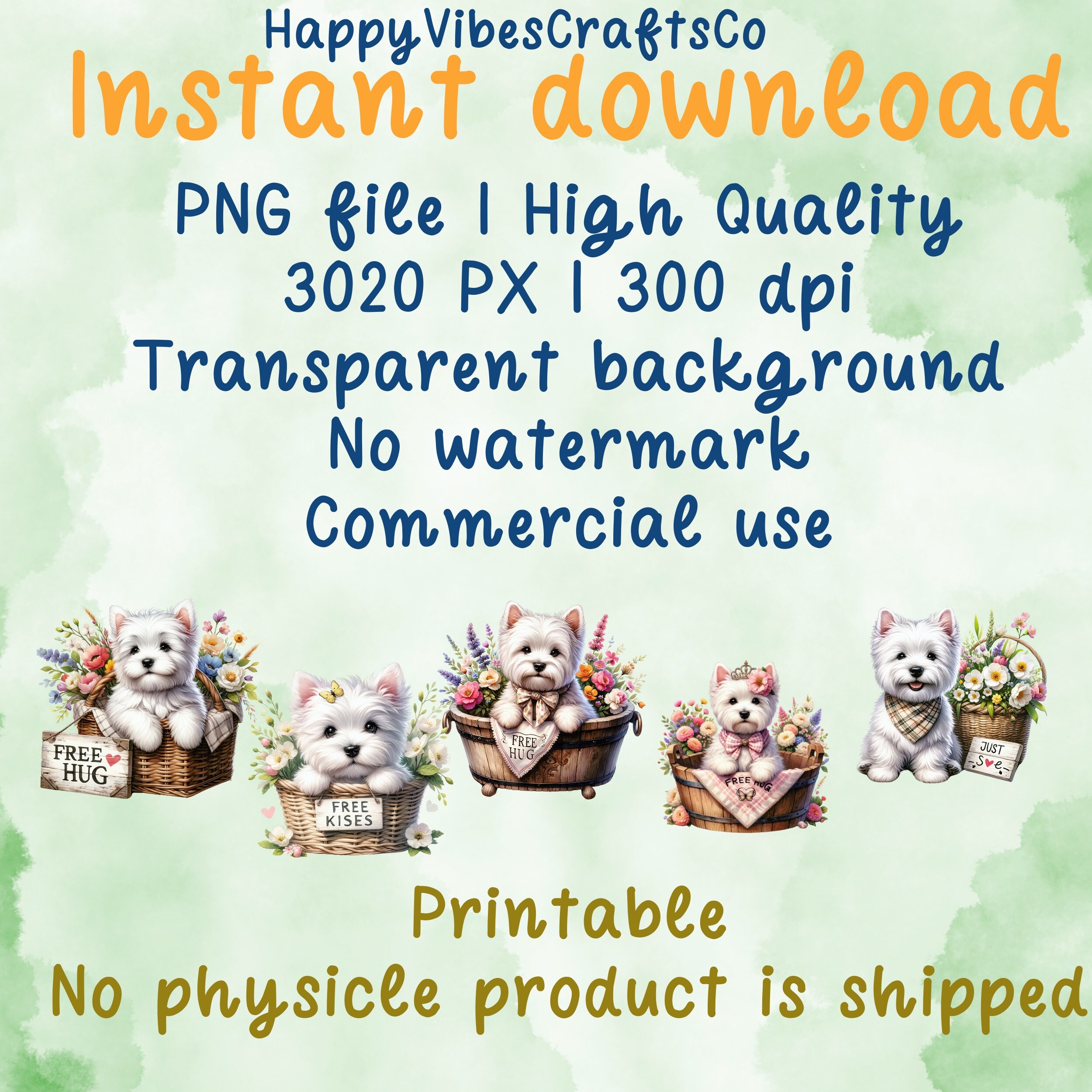 Cuties and Funny Westie Terrier I Westie Free Hug I Westie Free Kisses ...