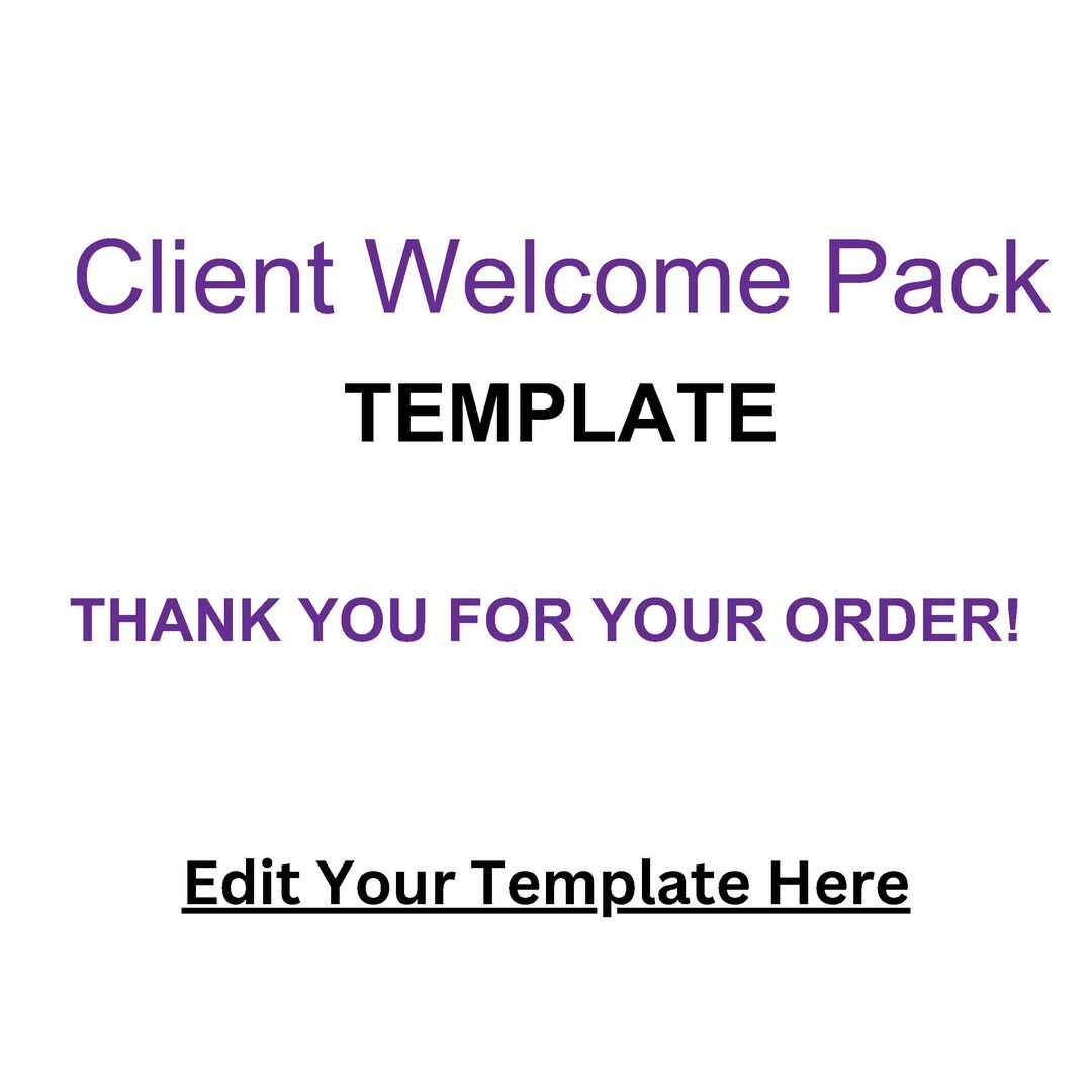 Architecture Welcome Package Template - Etsy