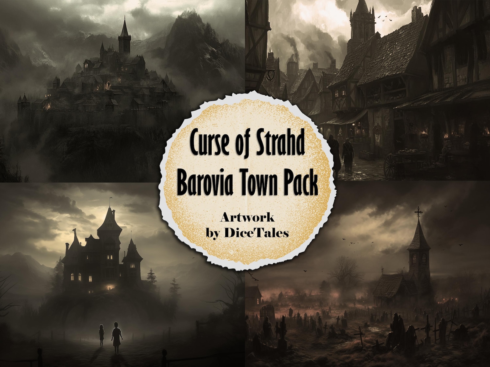 Curse of Strahd: Barovia Town Scenery | D&D Illustrations (digital ...