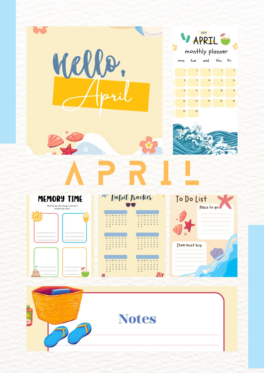 Printable April Month Tracker - Etsy