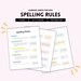 Spelling Rules, Science of Reading, Structured Literacy, Spelling ...