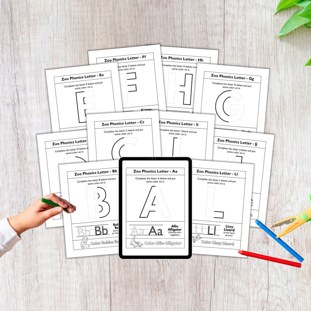 Zoo Phonics, Homeschool Printable, Alphabet Art, Printable Coloring ...