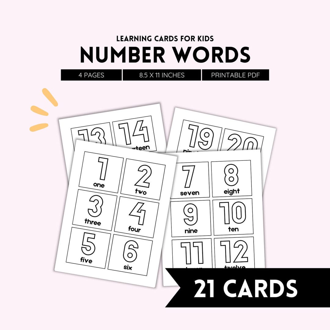 Number Words, Learning Numbers, Printable Numbers, Number Worksheet ...