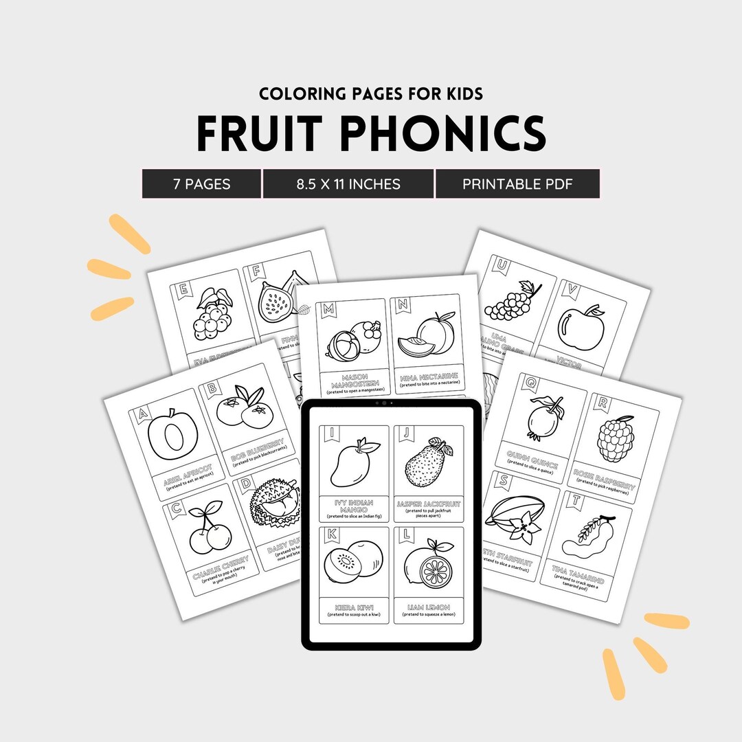 Fruit Phonics, Coloring Pages, Preschool Worksheets, Printable Coloring ...