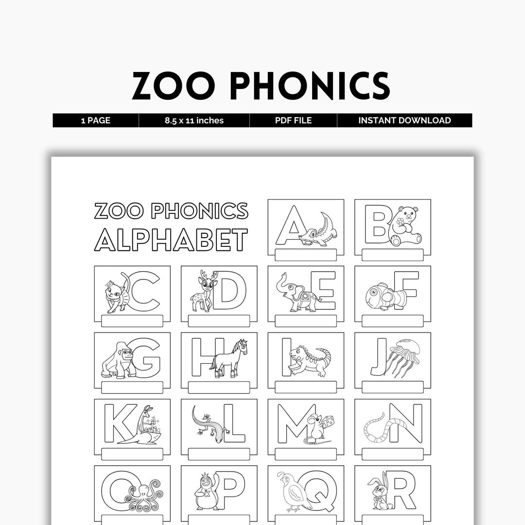 Zoo Phonics, Coloring Pages, Preschool Worksheets, Printable Coloring ...