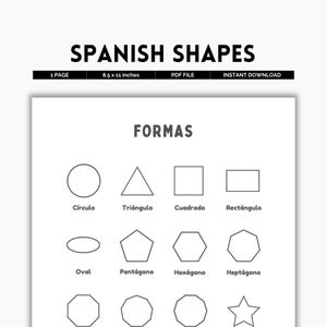 Shapes Spanish, Spanish Posters, Spanish Teacher, Spanish Education ...