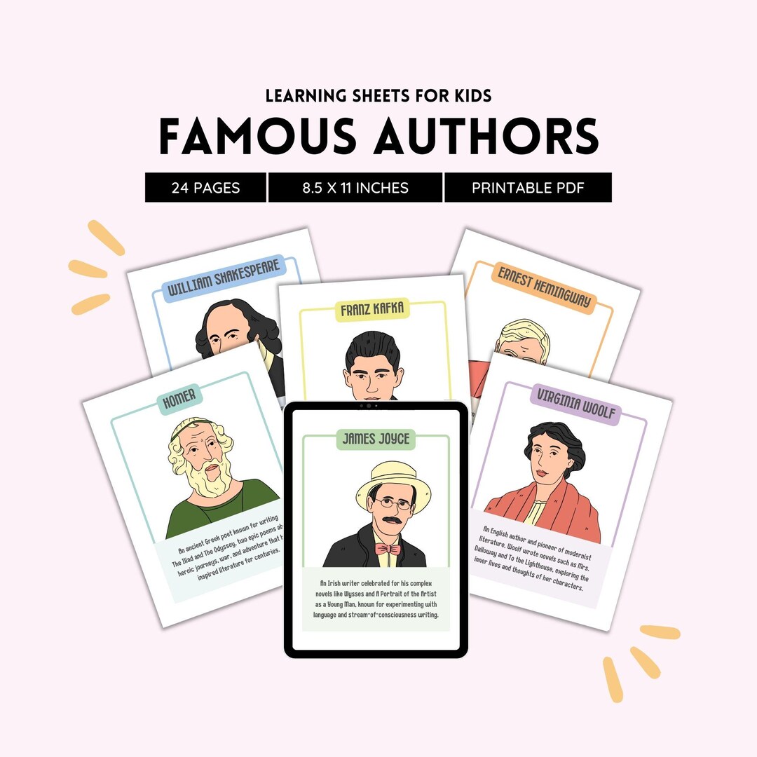 Famous Authors, Famous Author, Classroom Decor, Classroom Posters ...