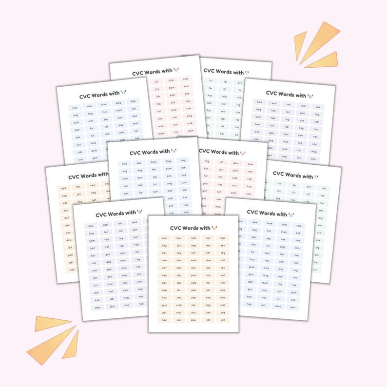 CVC Words, Learn to Read, Kindergarten Phonics, Sight Words ...