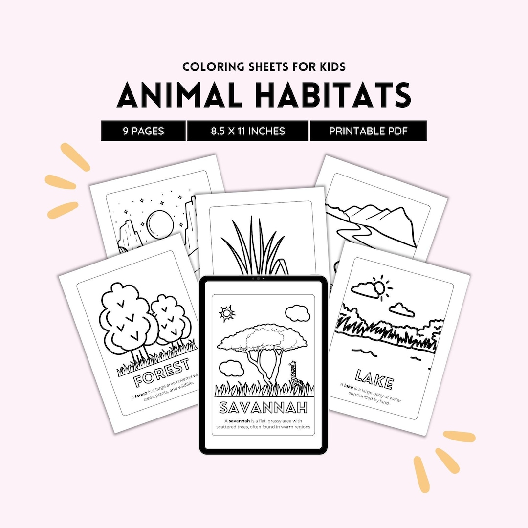 Animal Habitats, Animal Kingdom, Teacher Resources, Coloring Page, Home ...