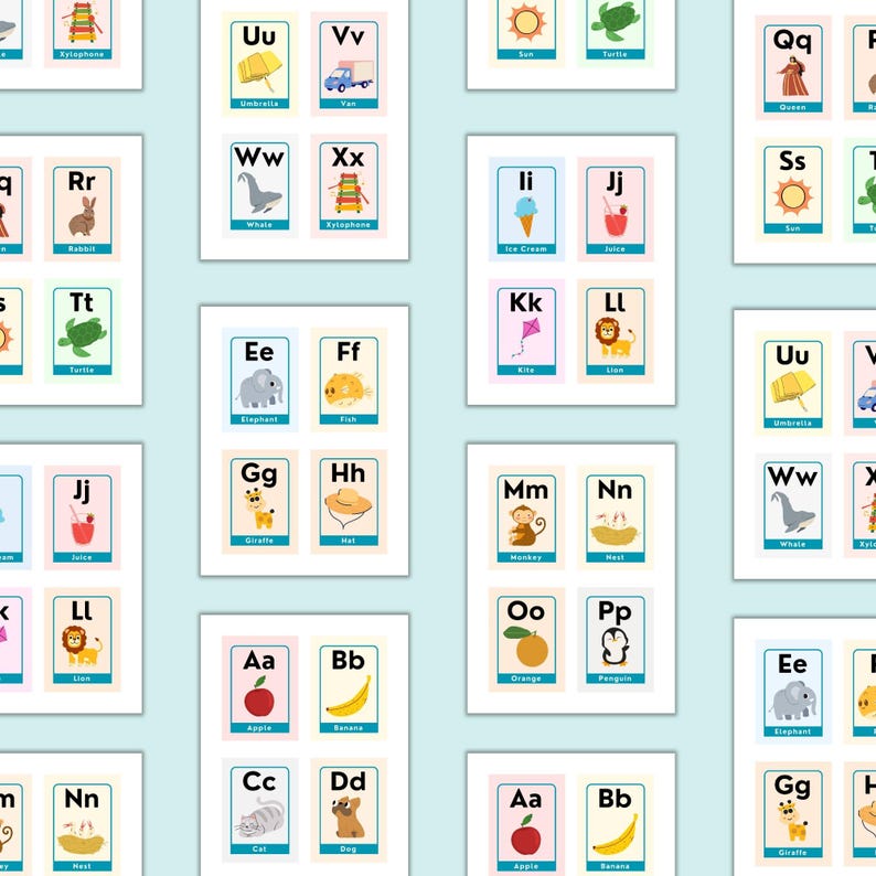 26 ABC Flashcards, Alphabet Flashcards, Pre-school Printables ...