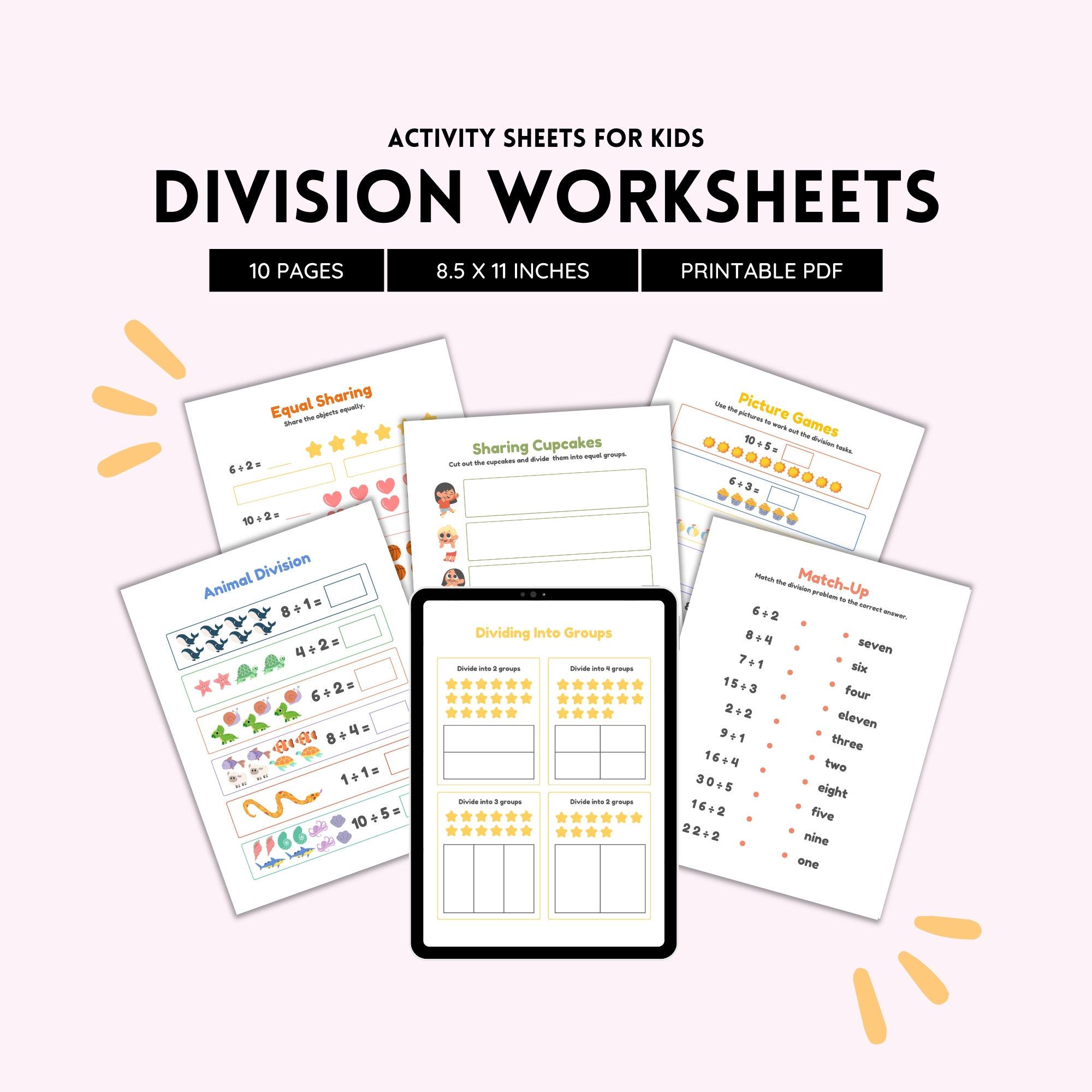 Division Worksheets, Math Worksheets, Homeschool Math, Division ...