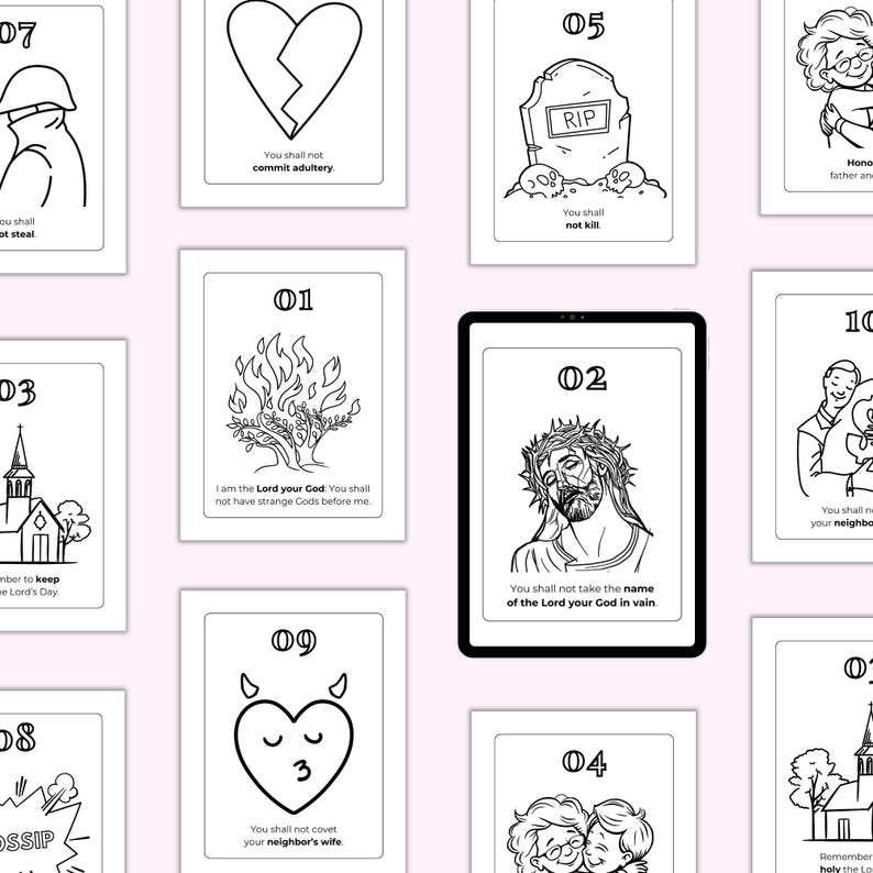 The 10 Commandments, Ten Commandments, Sunday School, Christian Wall ...