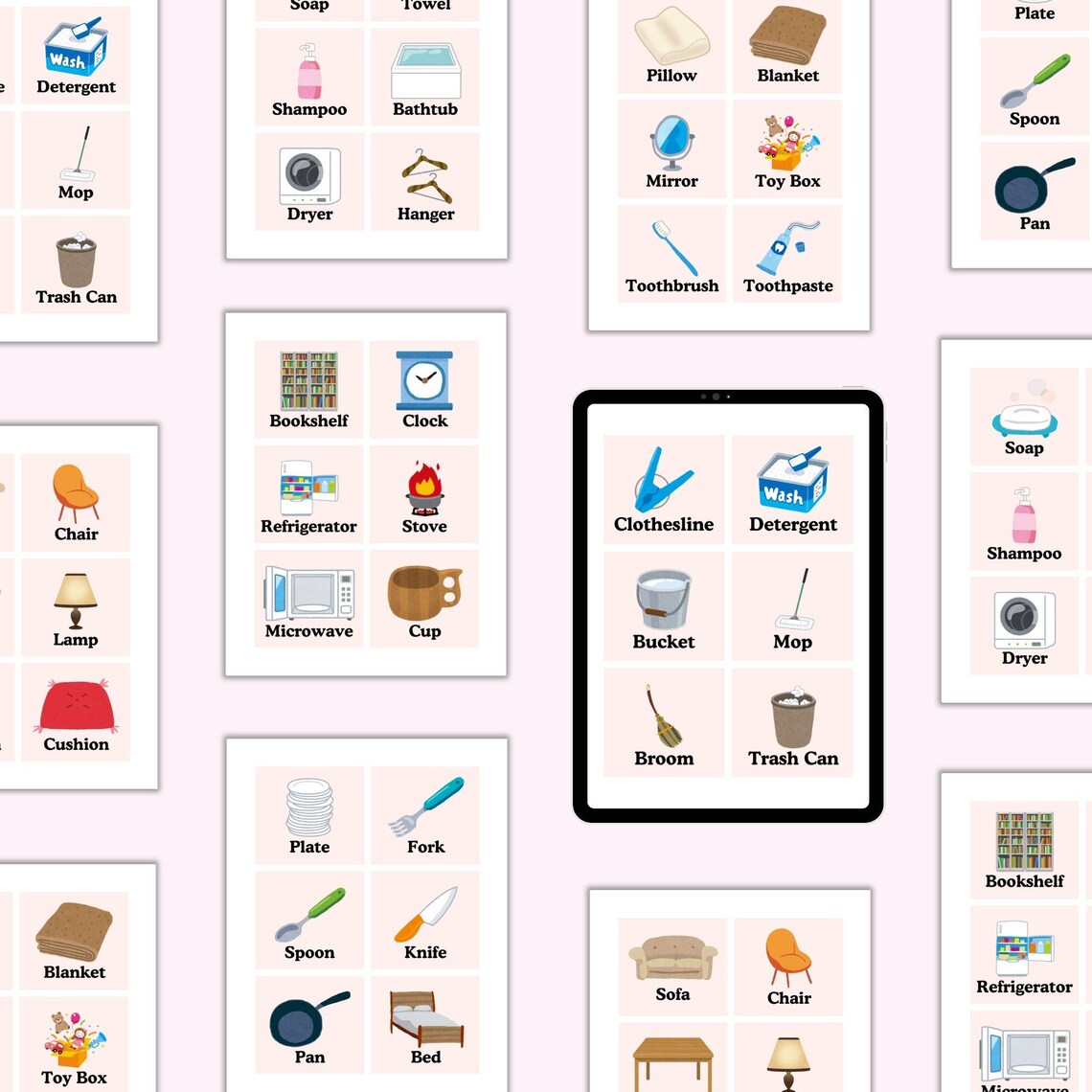 Household Items, Flash Cards, Home Items, Visual Cards, Toddler Cards ...