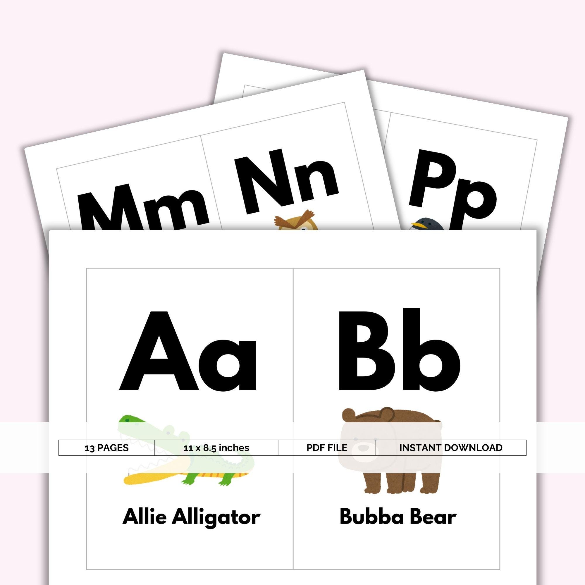Zoo Phonics, Alphabet Flashcards, Preschool Worksheets, Printable ...