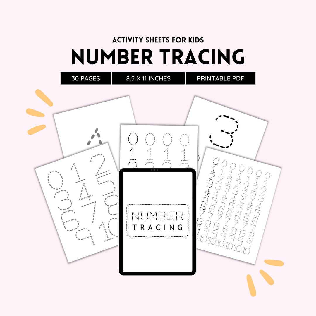 Trace Number, Number Tracing, Preschool Worksheet, Math Worksheet ...