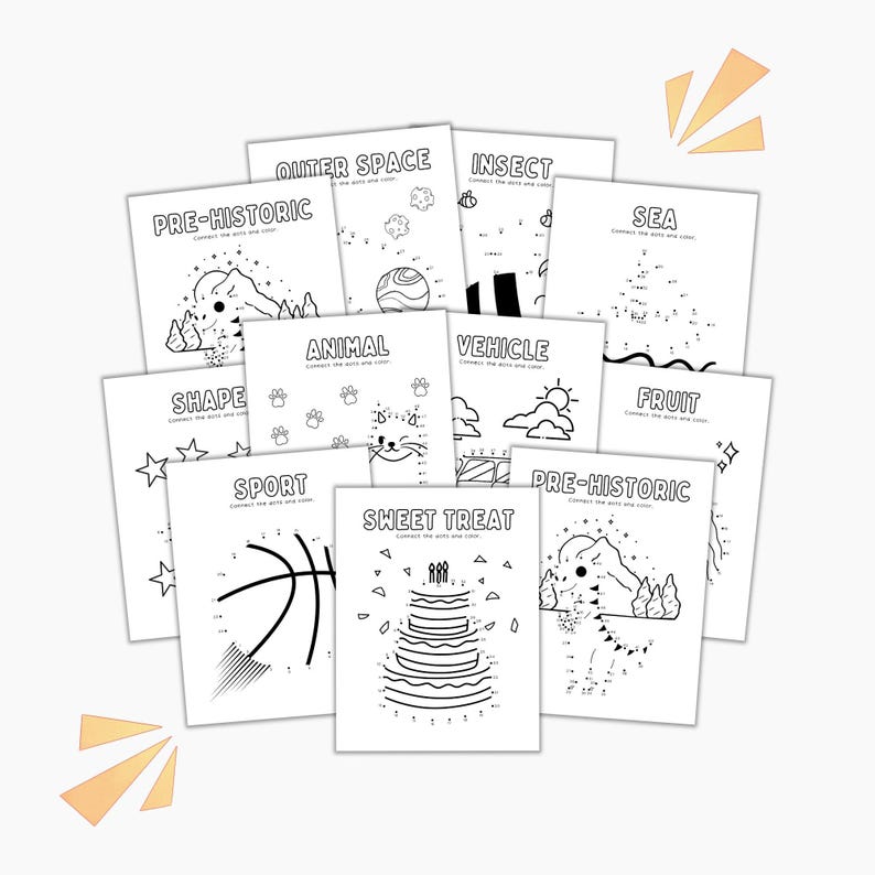 Dot to Dot, Connect the Dots, Tracing Worksheets, Worksheets for Kids ...