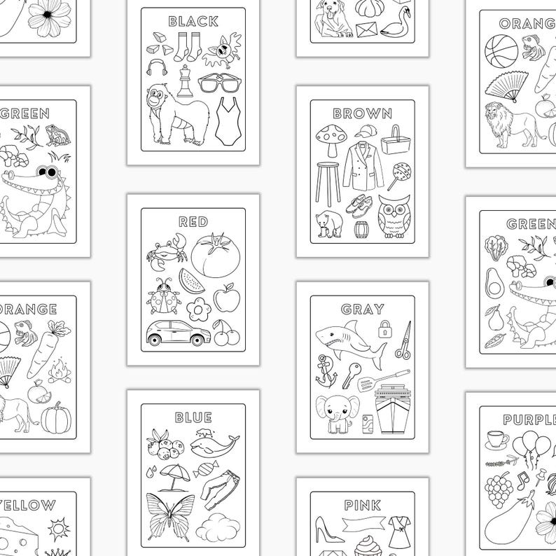 Learning Color, Coloring Pages, Preschool Activities, Color Recognition ...