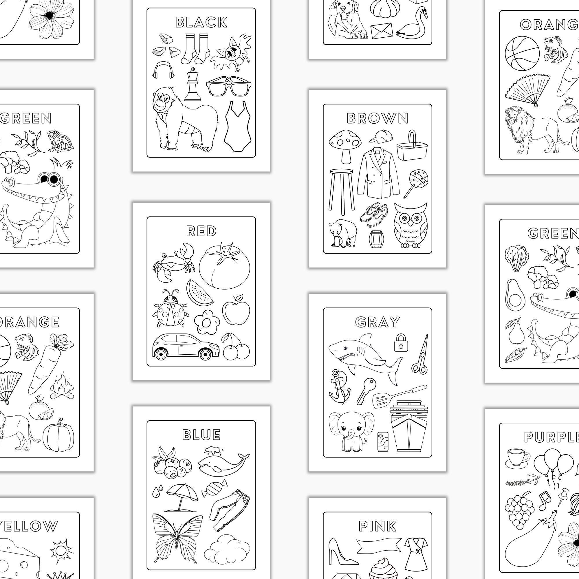 Learning Color, Coloring Pages, Preschool Activities, Color Recognition ...