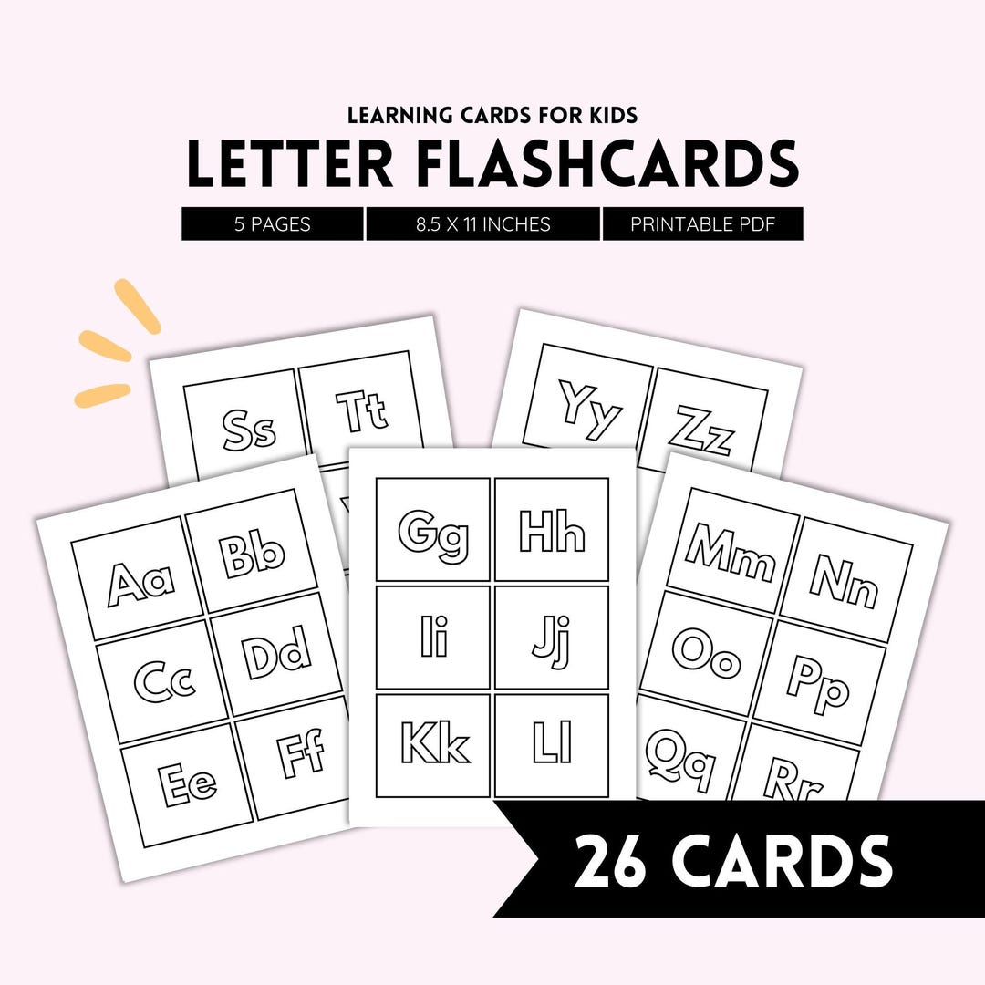 Letter Flashcards, Alphabet Flashcards, ABC Flashcards, Printable ...